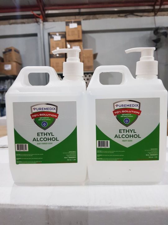 PUREMEDIX ETHYL ALCOHOL 1 Liter.PUMP BOTTLE FDA & DOH APPROVED w ...