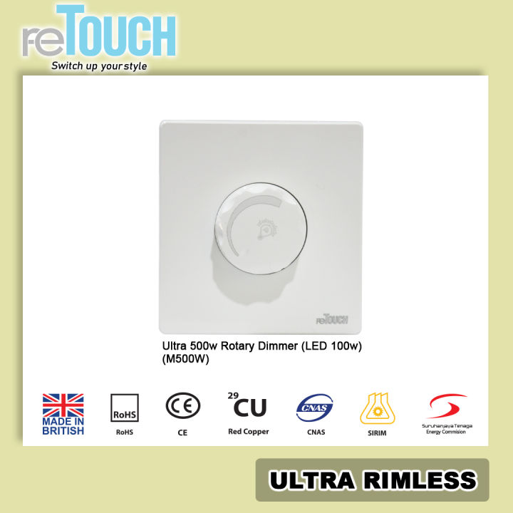 ReTouch Ultra 500w Rotary Dimmer (LED 100w) (M500W) | Lazada