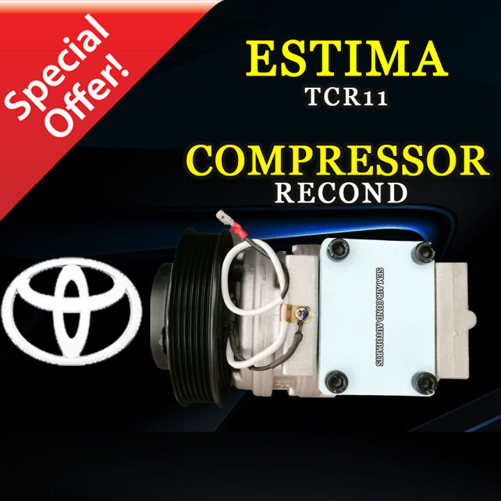 TOYOTA ESTIMA TCR11 10PA17C RECOND COMPRESSOR/ RECON KOMPRESOR (CAR ...