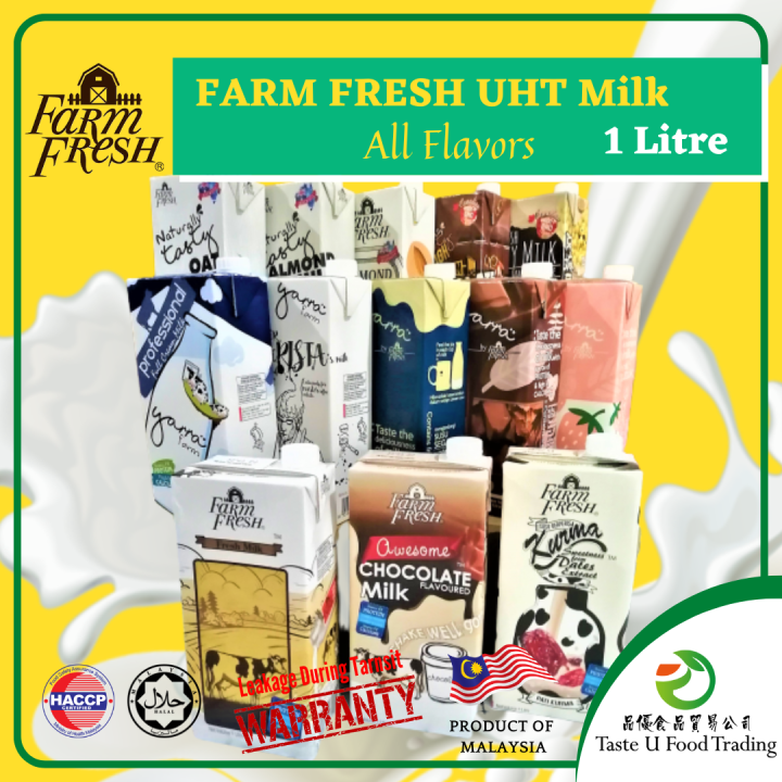 FARM FRESH (1L) Susu UHT Fresh Milk, Choco, Kurma, Soy, Almond, Oat, A2 ...