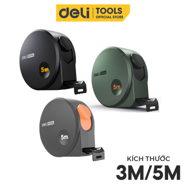 Thước Cuộn Thép Deli Đa Năng 3M / 5M, Thiết Kế Tinh Tế, Hiện Đại, Ứng Dụng Đo Đạc Nhà Cửa, Thi ...