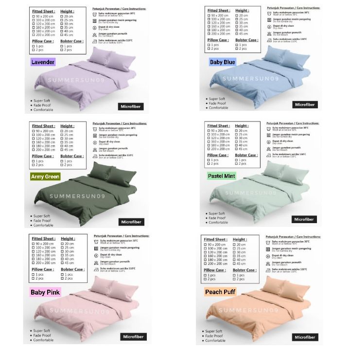 BEDCOVER SET POLOS / BED COVER SET AESTHETIC / CUSTOM UKURAN / 90 / 100 ...