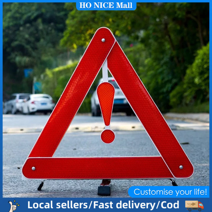 Car Vehicle Emergency Breakdown Warning Sign Triangle Reflective Road ...
