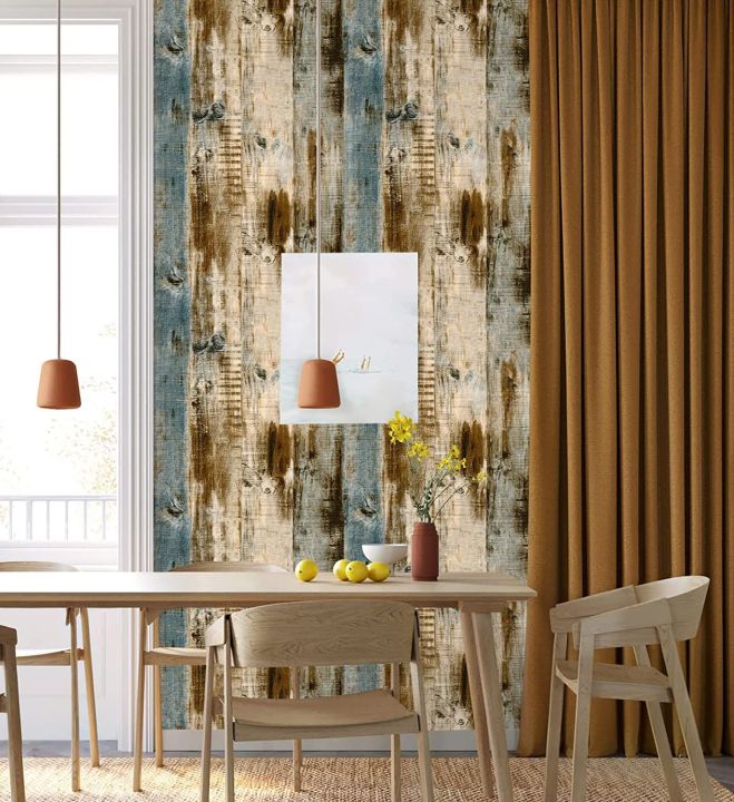 10m Thick Wallpaper Wood Wallpaper Rustic Wood Wallpaper Self Adhesive ...