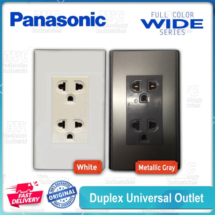 NEW Panasonic Duplex Universal Outlet with Grounding 2 Gang | Lazada PH