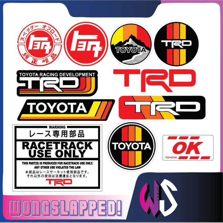 TOYOTA OK RETRO TOYOTA TRD JDM JAPAN VINYL STICKERS WATERPROOF HIGH ...