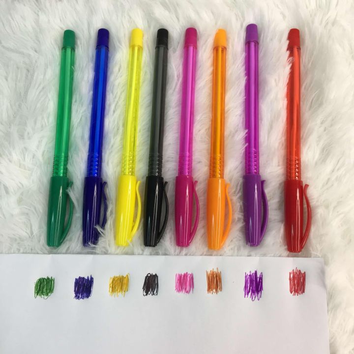 Colored Gel 1.0mm Ballpoint 6/8pcs in 1 Set Coloring Ink Writing Pens ...
