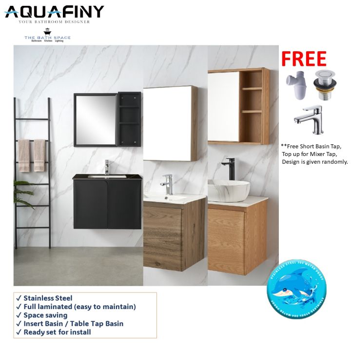 *PRE ORDER*(SG Local Supplier)AQUAFINY 500mm SUS Basin Cabinet ...