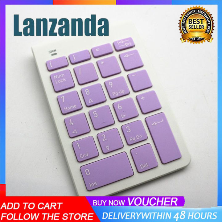 Wireless Number Pad, Portable 2.4Ghz USB 10 Keys Financial Accounting ...