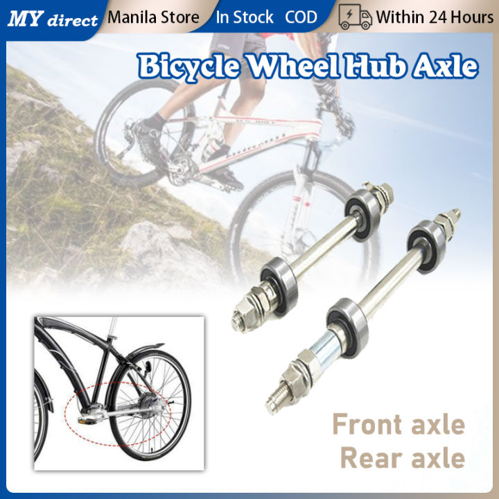 Bicycle Wheel Hub Axle Bike Front Rear Wheel Axle With 6000 Bearing ...