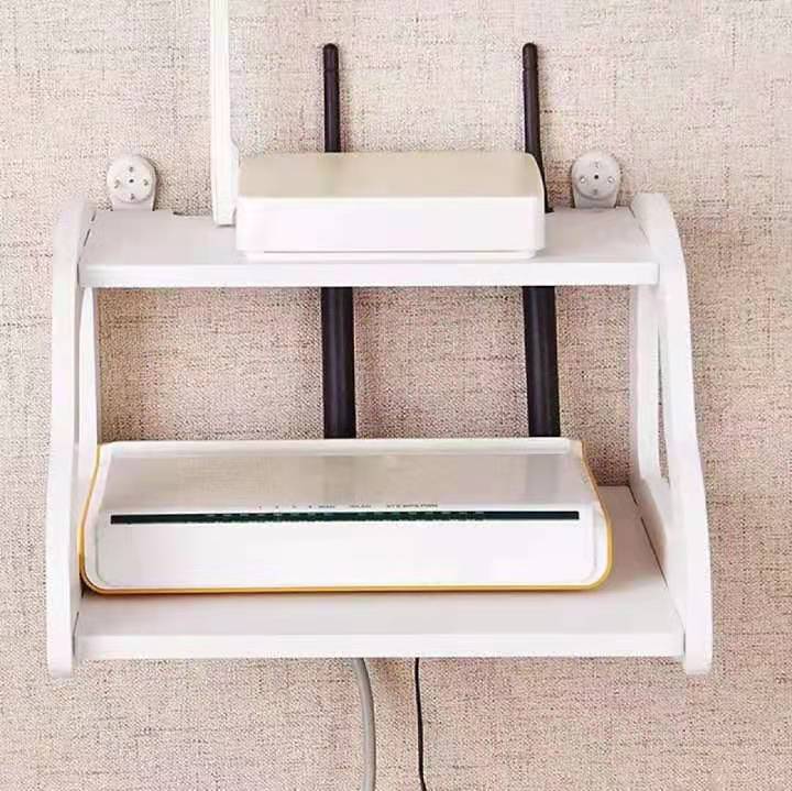 WiFi Router Shelf Rack Organizer Double Layer / Space Saving Wi-Fi ...