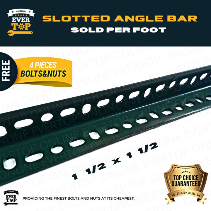 1-1/2 X 1-1/2 SLOTTED ANGLE BAR | SOLD PER FT FREE BOLTS & NUTS ...