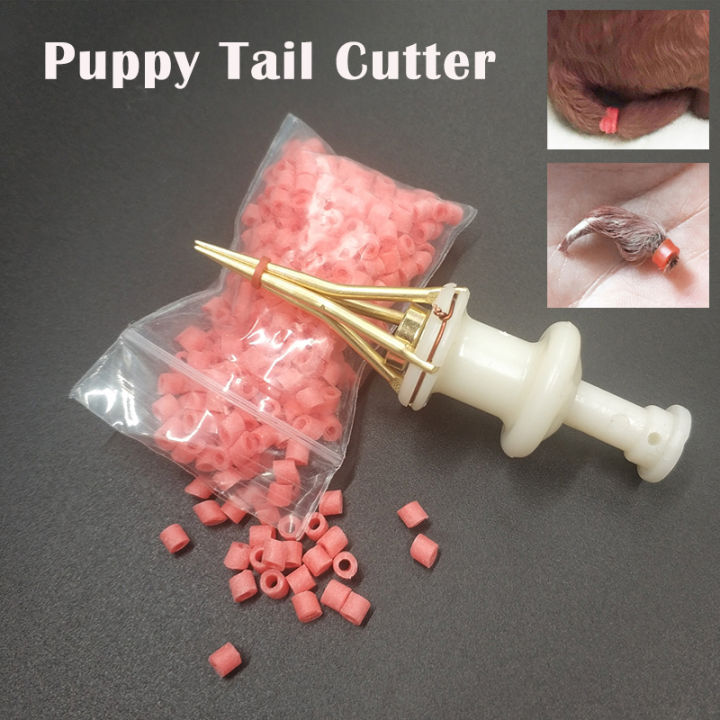 Pet Tail Cutter with Rubber Bands Puppy Tails Bloodless Clip Dog Tail ...