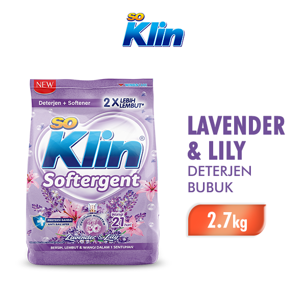 SOKLIN Deterjen Bubuk Soft Lavender&Lily Bag 2,7kg | Lazada Indonesia