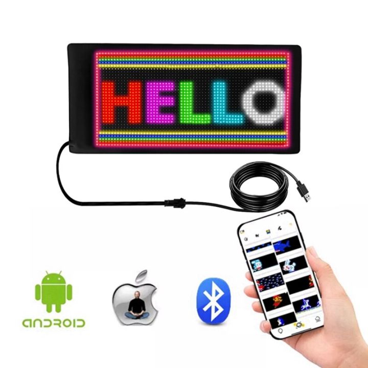 DIY Programmable LED Sign Scrolling Advertising LED Display for Car ...