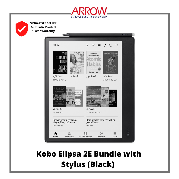 [eReader/Tablet] Kobo Elipsa 2E Bundle with Stylus (Black ...