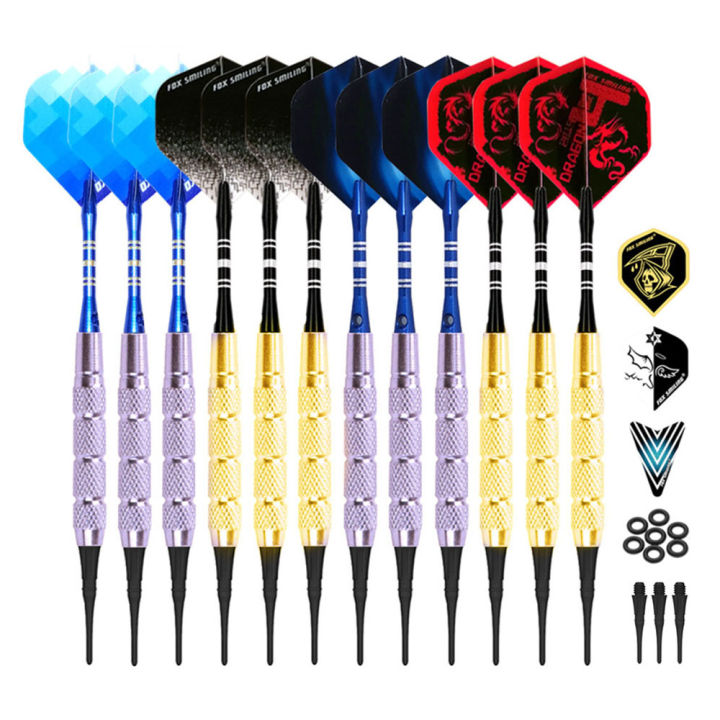 Fox Smiling 12PCS 18g Dart Pin Electronic Soft Tip Darts With Aluminum ...