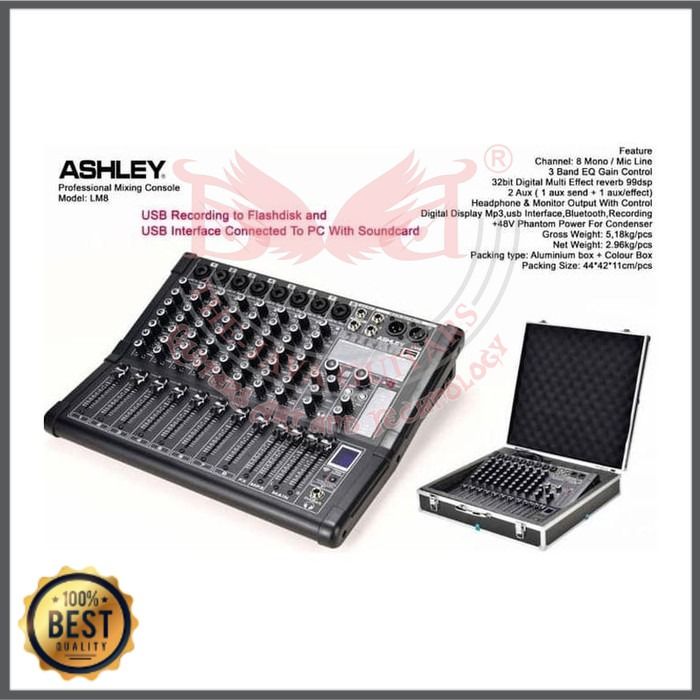 Mixer 8 Channel LM8 USB Bluetooth MP3 Recording Effect 99dsp Original ...