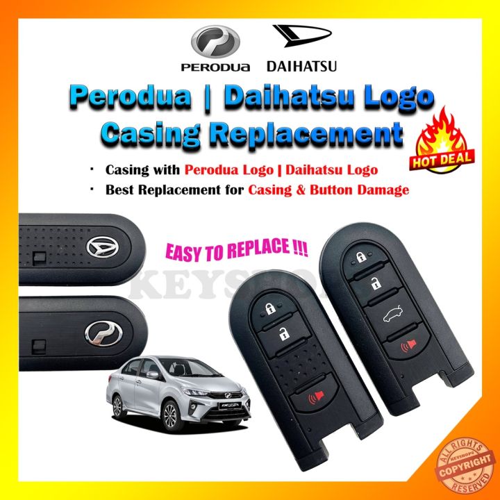 ※Perodua Bezza Myvi Axia Aruz Smart Key Cover Case Replacement 替换壳 ...