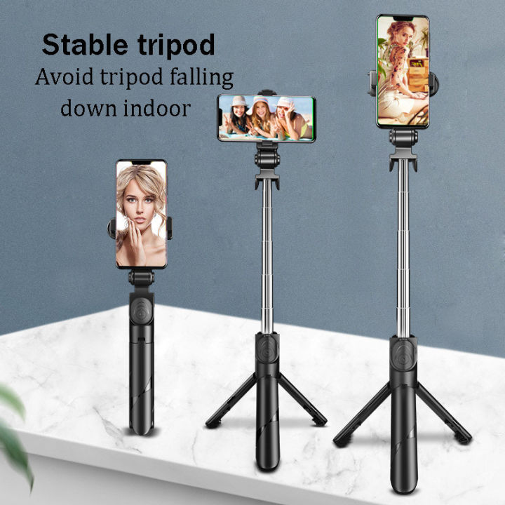 Bluetooth Wireless Selfie Stick Extendable Tripod Mobile Phone Holder ...
