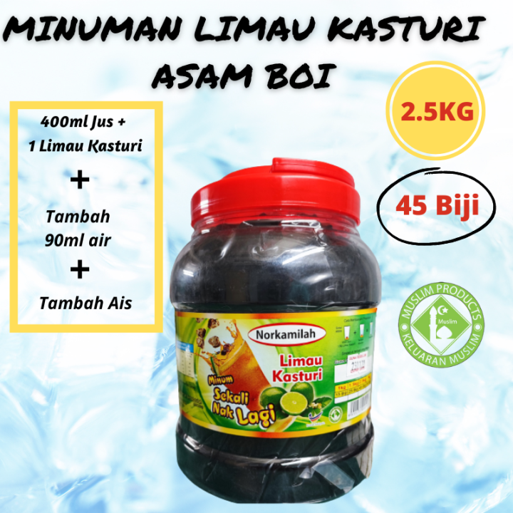 2.5KG Asam Boi Limau Kasturi Sour Plum Lime Air Asam Masin Pes Minuman ...