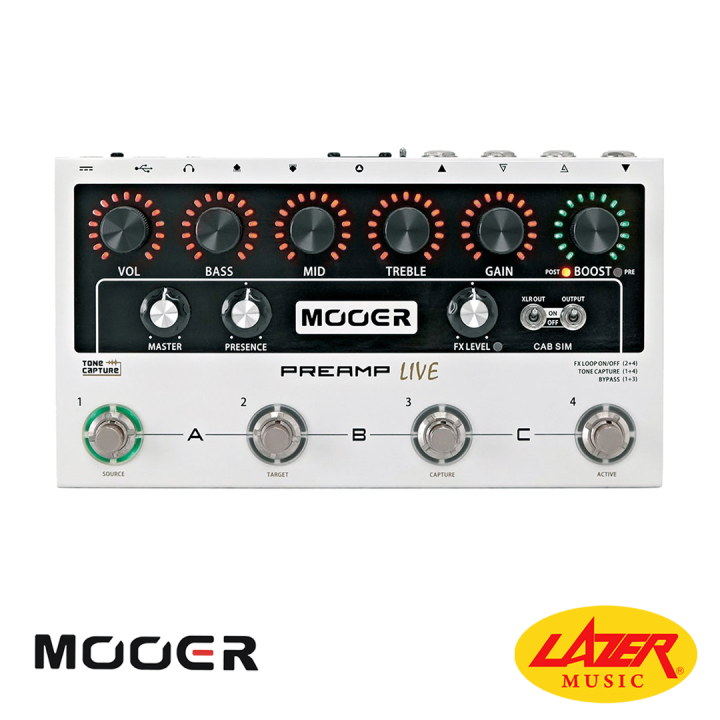 Mooer Preamp Live Digital Preamp Modelling Effects Pedal (PRE-AMPLIVE ...