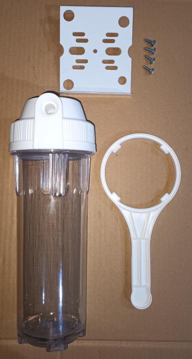 SALE!!! Slim 10 inches Filter Housing CLEAR - with Bracket / Spanner ...