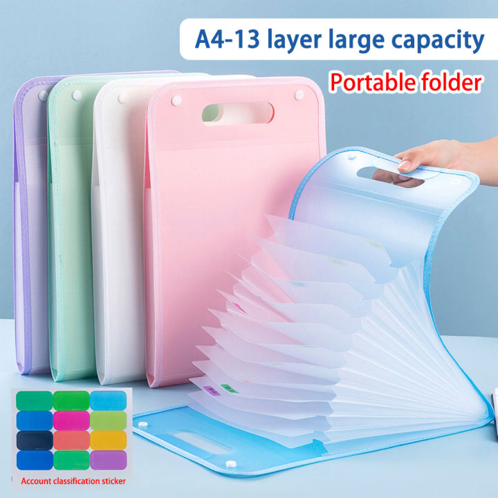 Expanding File Folder A4 Papers Portable File Organizer Large Capacity ...