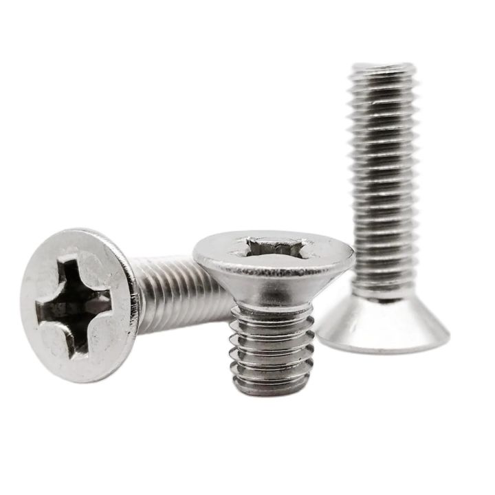 M1 M1.2 M1.4 M1.6 M2 M2.5 M3 M3.5 M4 M5 M6 M8 A2-70 304 Stainless Steel Cross Phillips Flat ...