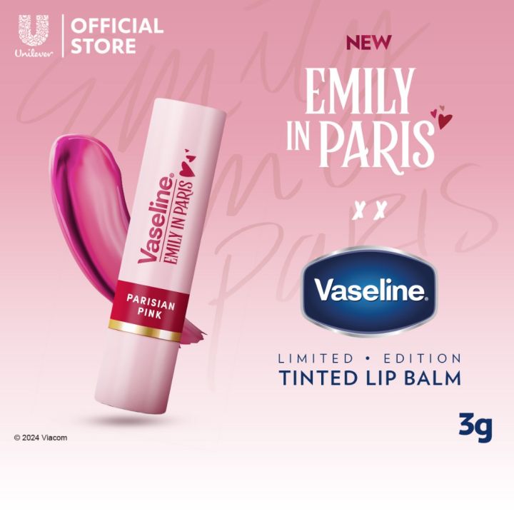 Vaseline Colour + Care Moisturizing Tinted Lip Balm Parisian Pink ...