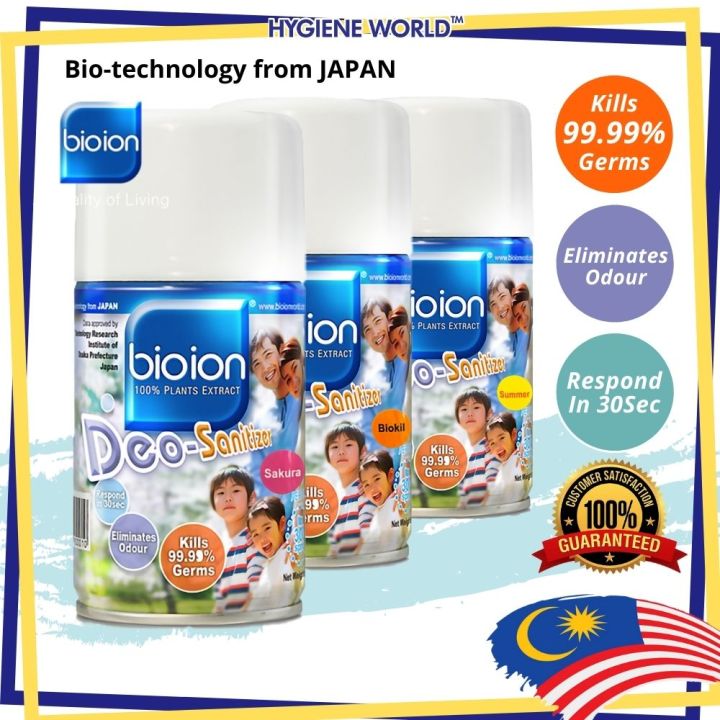 Bio Ion Deo Sanitizer Aerosol Air Freshener Spray Refill 250ml / Bioion ...