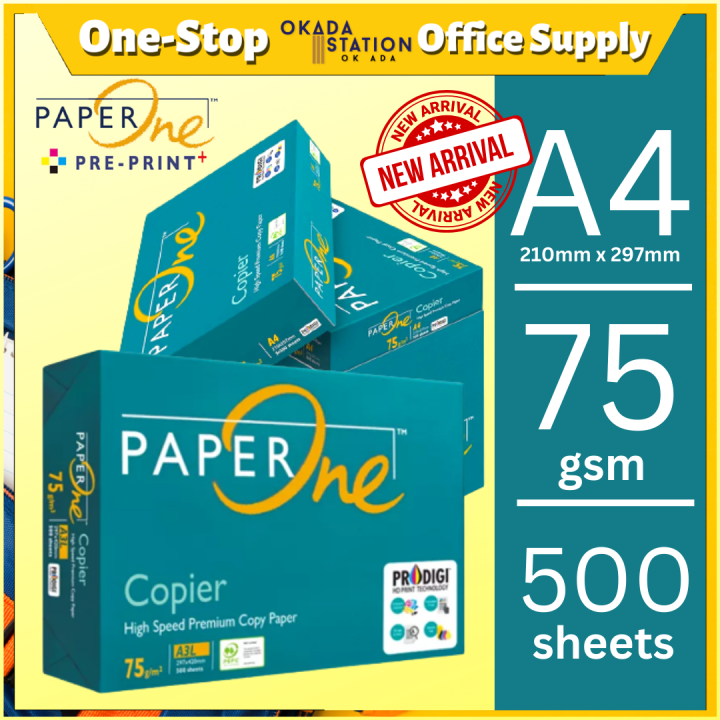 Paperone A4 Paper 75gsm / Kertas Putih / Kertas Tulis / White Paper ...