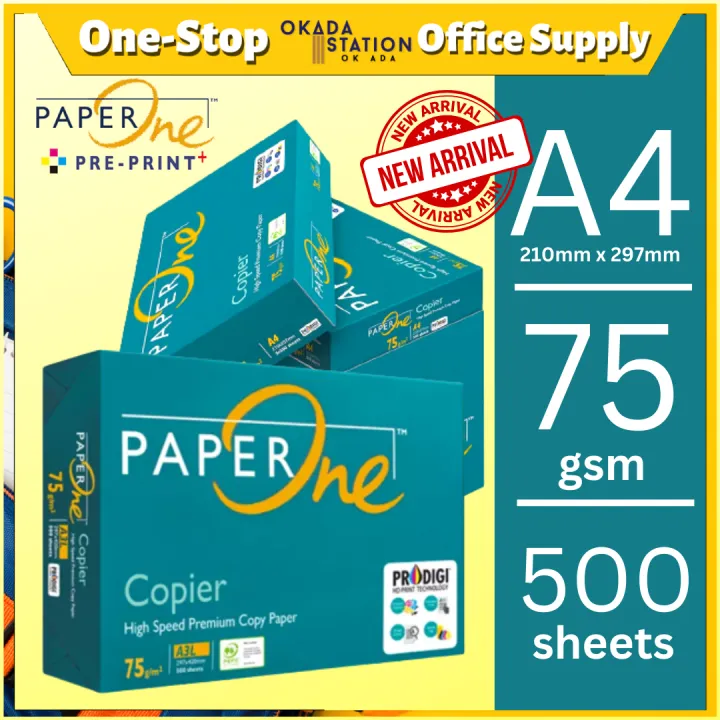Paperone A4 Paper 75gsm / Kertas Putih / Kertas Tulis / White Paper ...