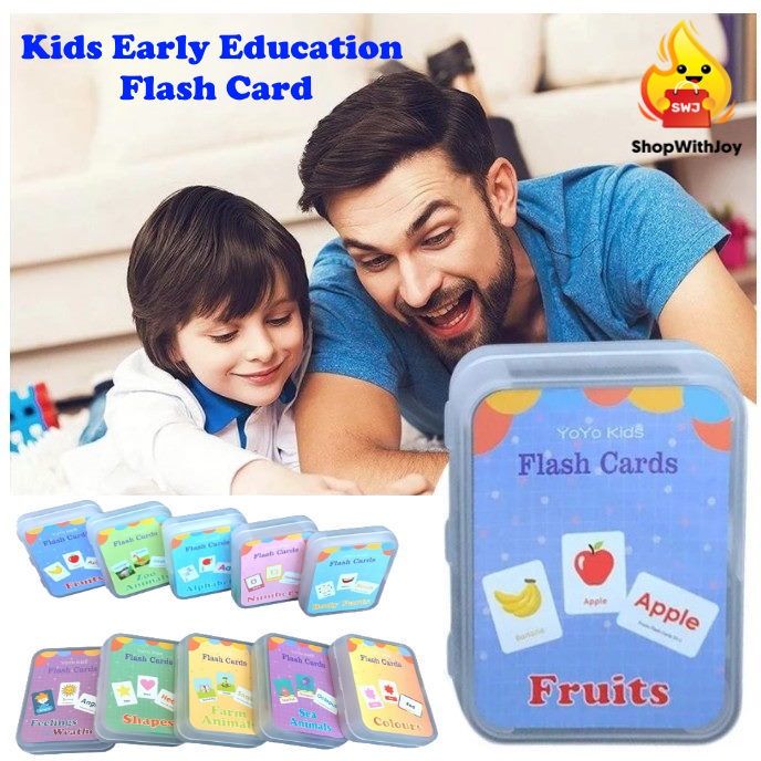 【ShopWithJoy】Early Learning Flash Card Kad Animal Shape Colour Body ...