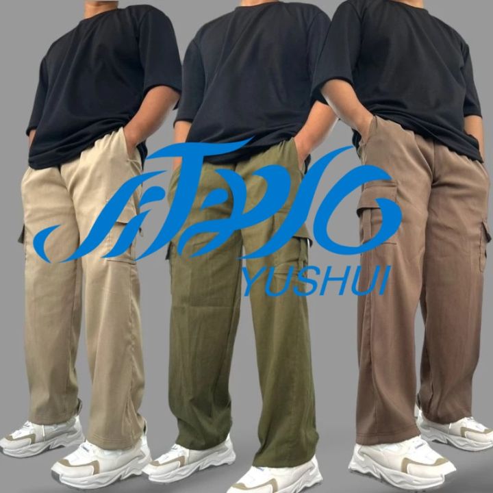 ZHI XIN 2024 new six pocket cargo pants men unisex nine-point pants ...