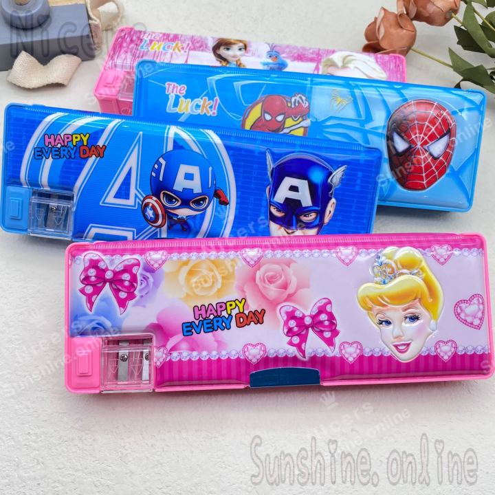 Cartoon Characters Pencil Case Double sided Magnetic snaps with ...