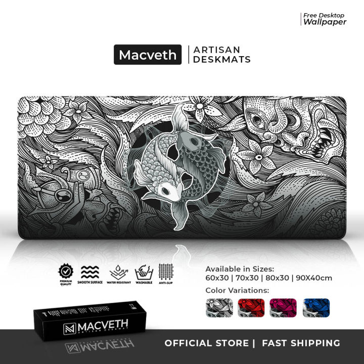 Macveth Artisan Deskmat | TAIJI-W | Large Gaming Mousepad | Extended ...