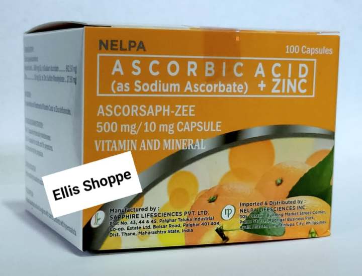 ASCORSAPH-ZEE Vitamin C Ascorbic Acid(as sodium ascorbate)500mg + Zinc ...