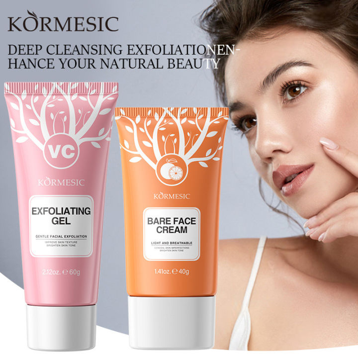 [BPOM] KORMESIC Bare Face Cream & VC Exfoliating Gel With Niacinamide ...