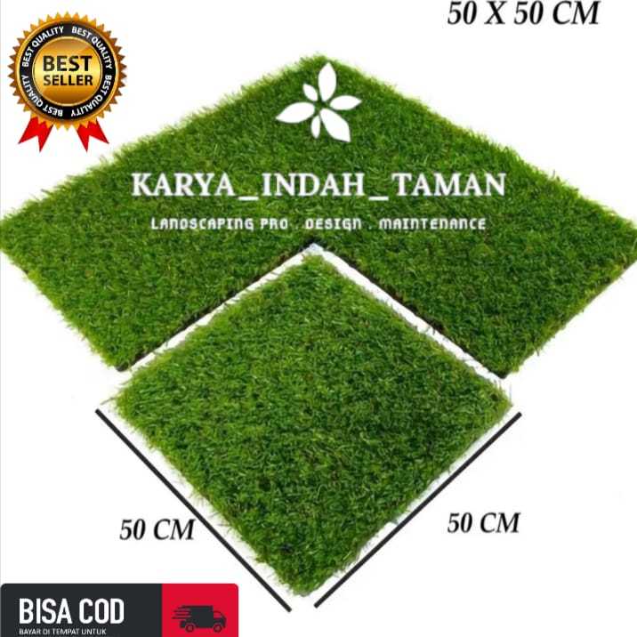 Karpet Rumput Sintetis Swiss 50cm x 50cm - Rumput sintetis tebal 3cm ...