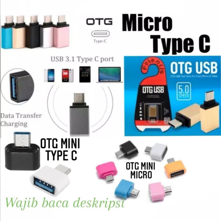 HOT GROSIRAN OTG MINI MICRO TO USB/OTG MINI TYPE C TO USB | Lazada ...
