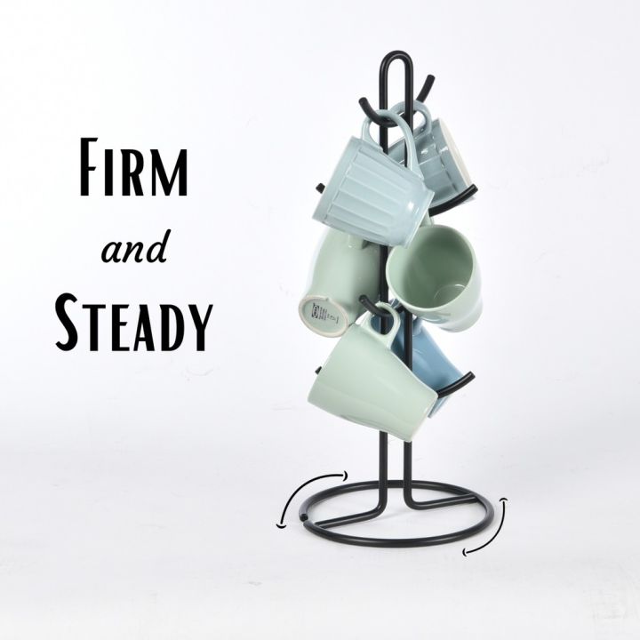 Metal Mug Holder Organizer Kitchen Countertops Modern Storage Cup ...