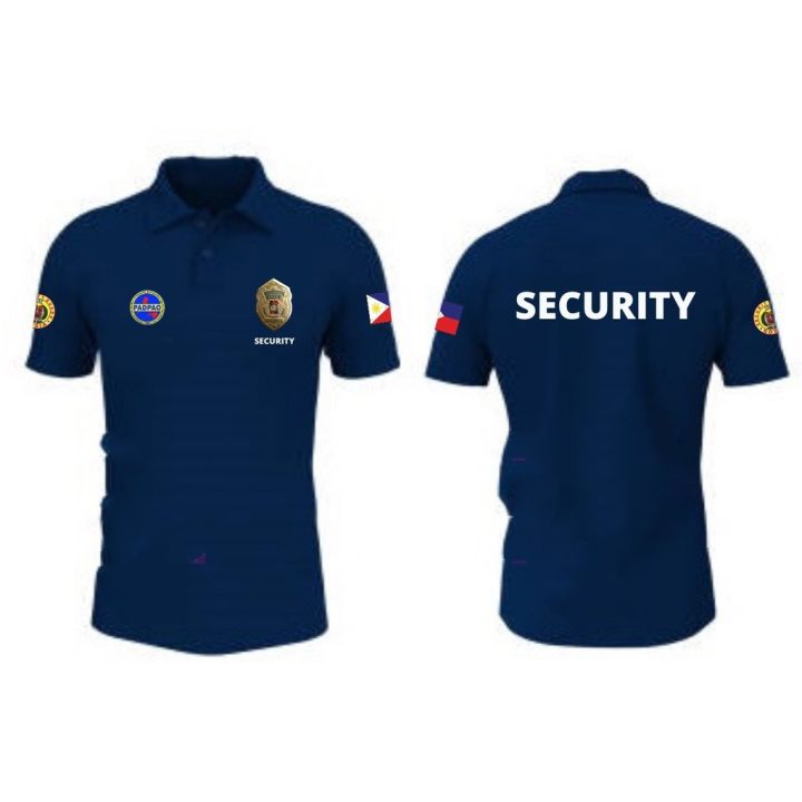 (hot)SECURITY GUARD AND OFFICER PRINTED IN NAVY BLUE POLO SHIRT (NOT ...