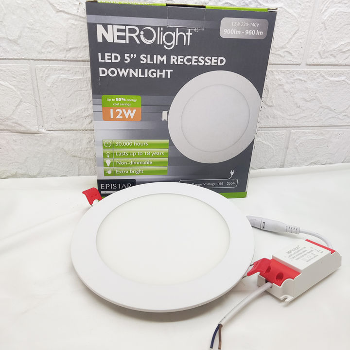 Nerolight Lampu LED Slim Recessed Downlight 5" 12W | Lazada Indonesia