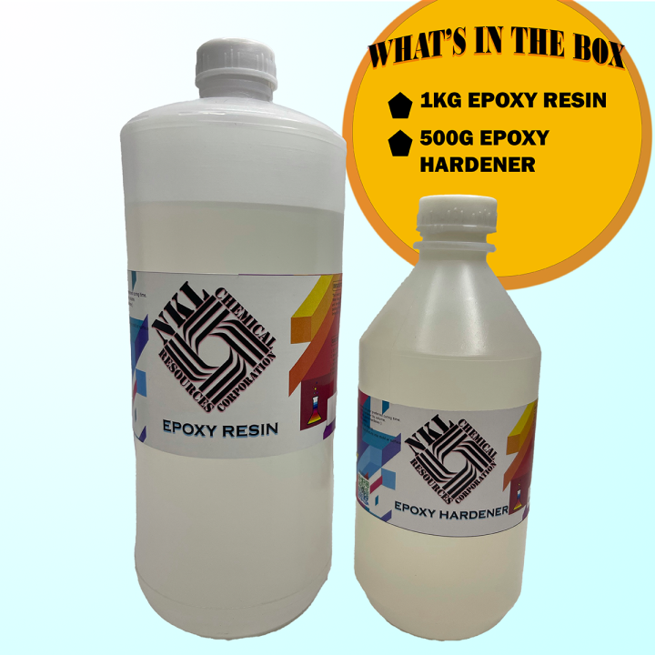 NKLCHEM EpoxyLuxe ClearShield. Epoxy Resin 1.5KG Set (1KG Epoxy Resin ...