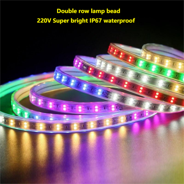 220V light with Led light with double row Led6 color light belt, IP65 ...