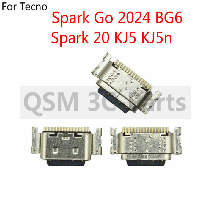 For Tecno Spark Go 2024 Bg6 Spark 20 Kj5 Kj5n Usb Type C Charging Port Dock Plug Charger