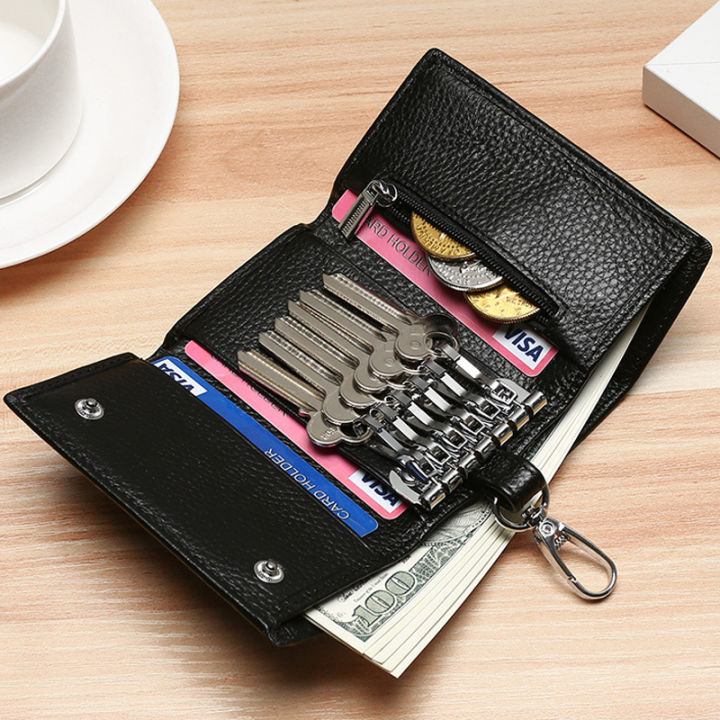 （100 Overseas imports））BISI GORO Genuine Leather Key Wallet Trifold ...