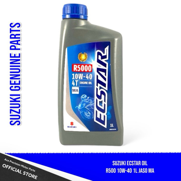 SUZUKI GENUINE OIL ECSTAR R5000 API SL MA 10W40 1L | Lazada PH