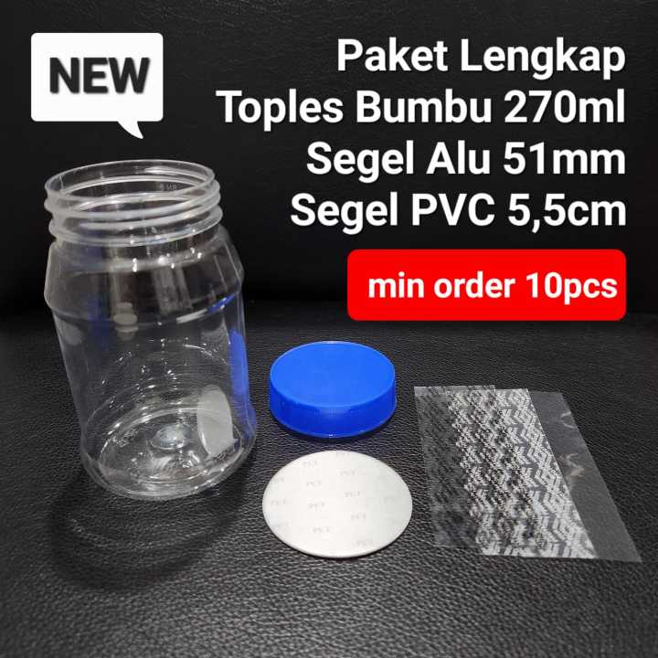 Harga 10set Paket Lengkap Toples Bumbu 270ml + Segel ALu 51mm + Segel PVC 5,5cm | Lazada Indonesia